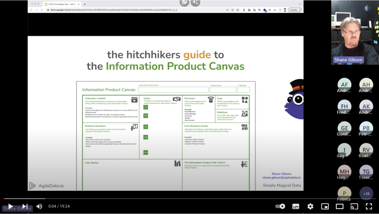 The Hitchhikers guide to the Information Product Canvas - AgileData.io